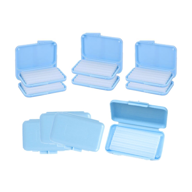 Комплект ортодонтски предпазен восък 10 части, LXNZUHN, вкус мента, син - eMAG.bg