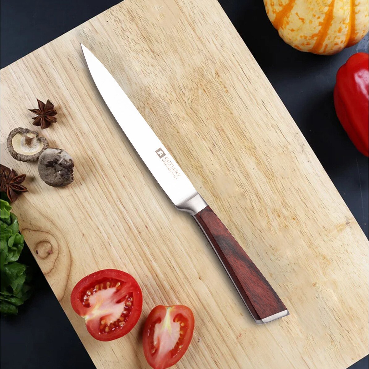 Cutit universal 13cm Cutlery, lama otel inoxidabil, antiaderent, de ...