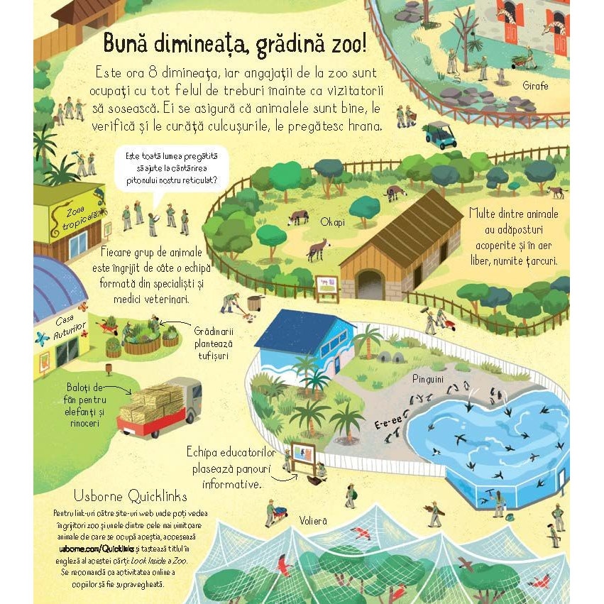 Afla totul despre o gradina ZOO, Carte cu clapete, Usborne Books - eMAG.ro