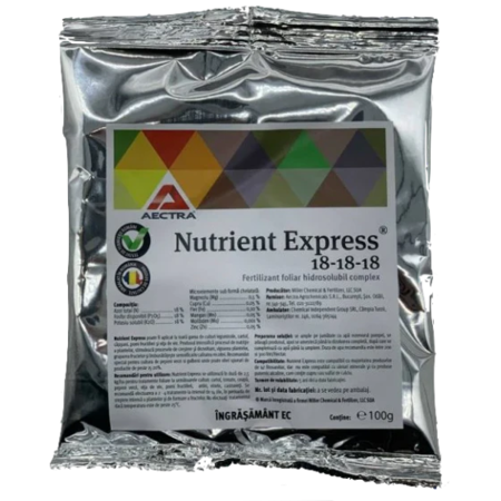 Biostimulator de crestere complex, Nutrient Express 18-18-18, 100 g - eMAG.ro