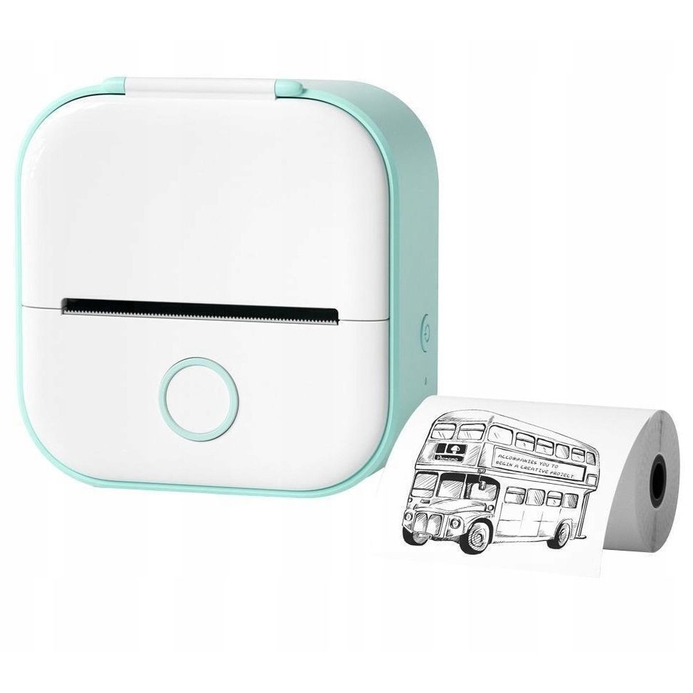 Мини мобилен термопринтер, Печат на снимки, Стикери, Бележки, Етикети ...