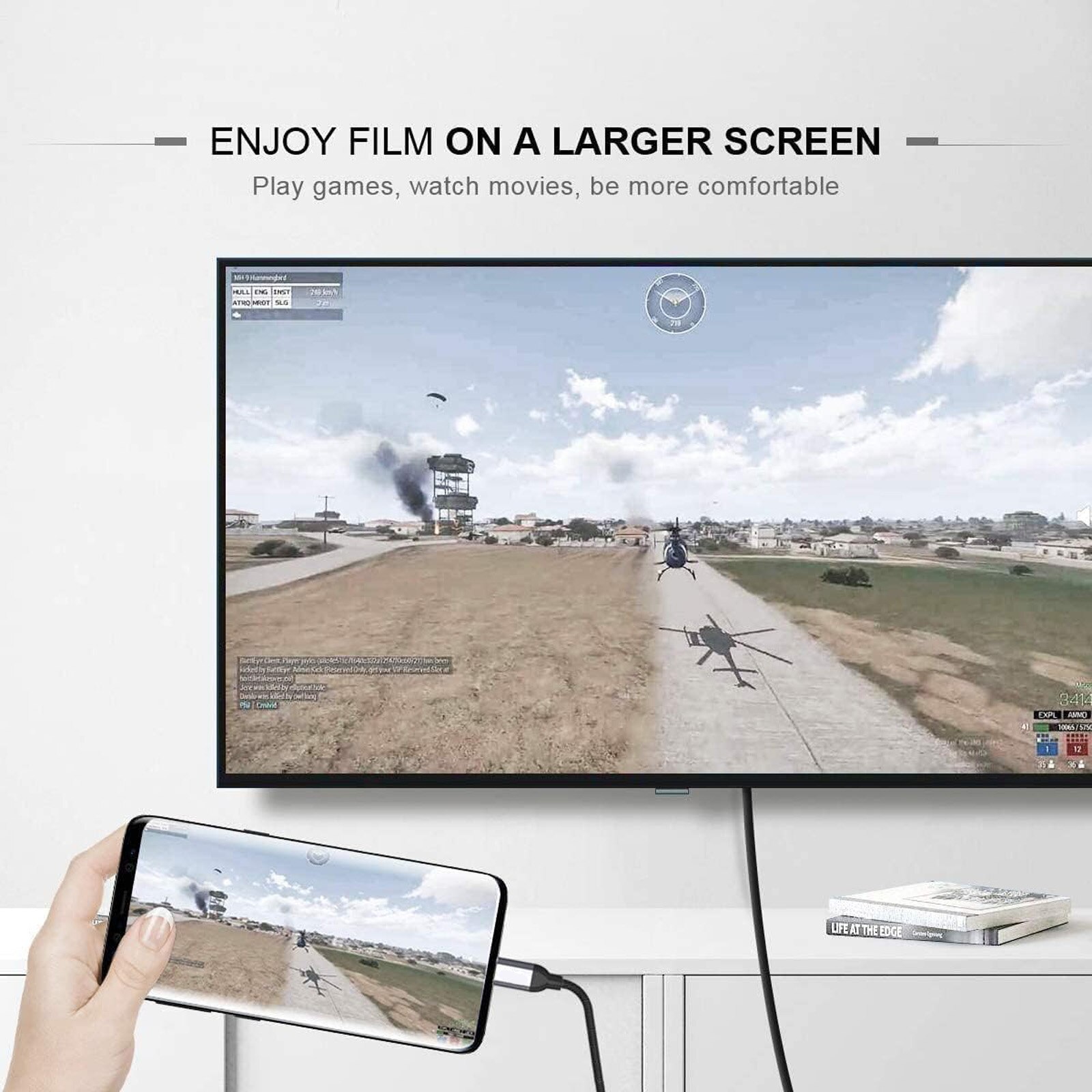 Cablu video de la USB-C la HDMI, Axroad Mall, Cablu adaptor USB-C la ...