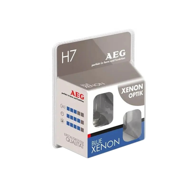 Becuri auto far AEG, H7 Blue Xenon Optik, 55W, 12V, set de 2 bucati ...