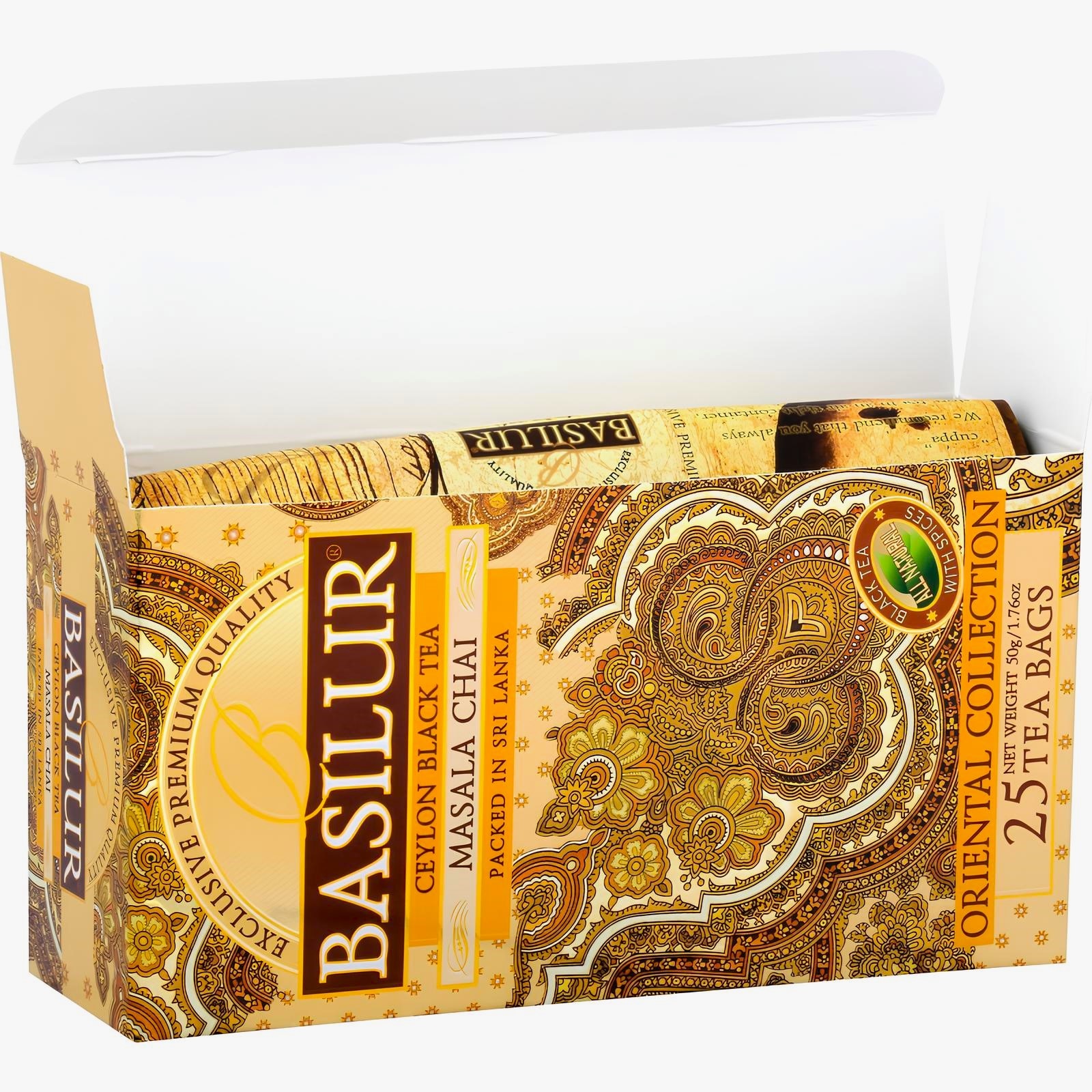Ceai negru ceylon Masala Chai cu Cardamom, Cuisoare, Scortisoara ...