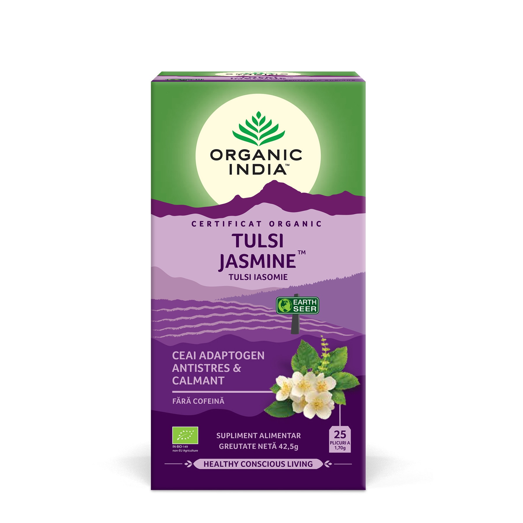 Ceai Tulsi Busuioc Sfant Iasomie ORGANIC INDIA, Adaptogen Antistres ...