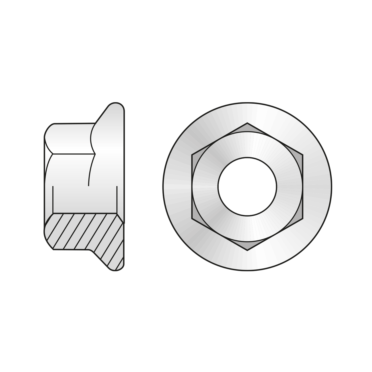 Set 100 x Piulita Hexagonala Flansa 6923 Inox A2 M10 - eMAG.ro