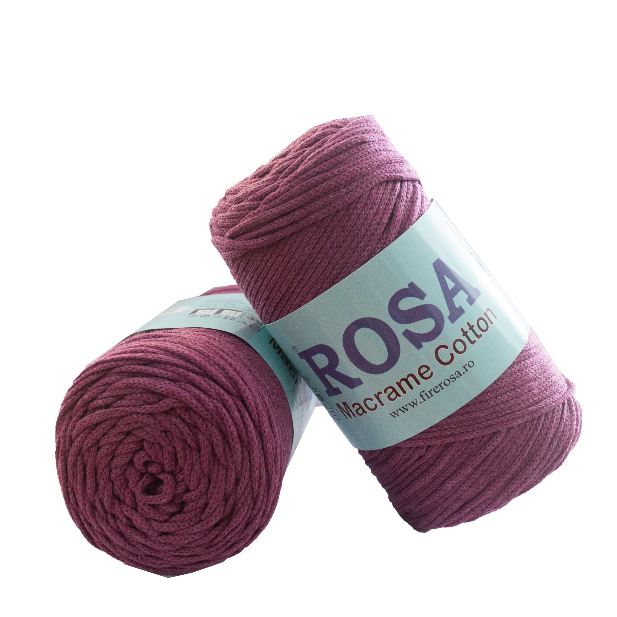 Bobina Rosa Macrame Cotton 503, 80% bumbac-20% poliester, 250 g/bobina ...