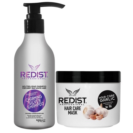 Set Profesional Redist, Sampon Nuantator Silver pentru par blond 500 ml ...
