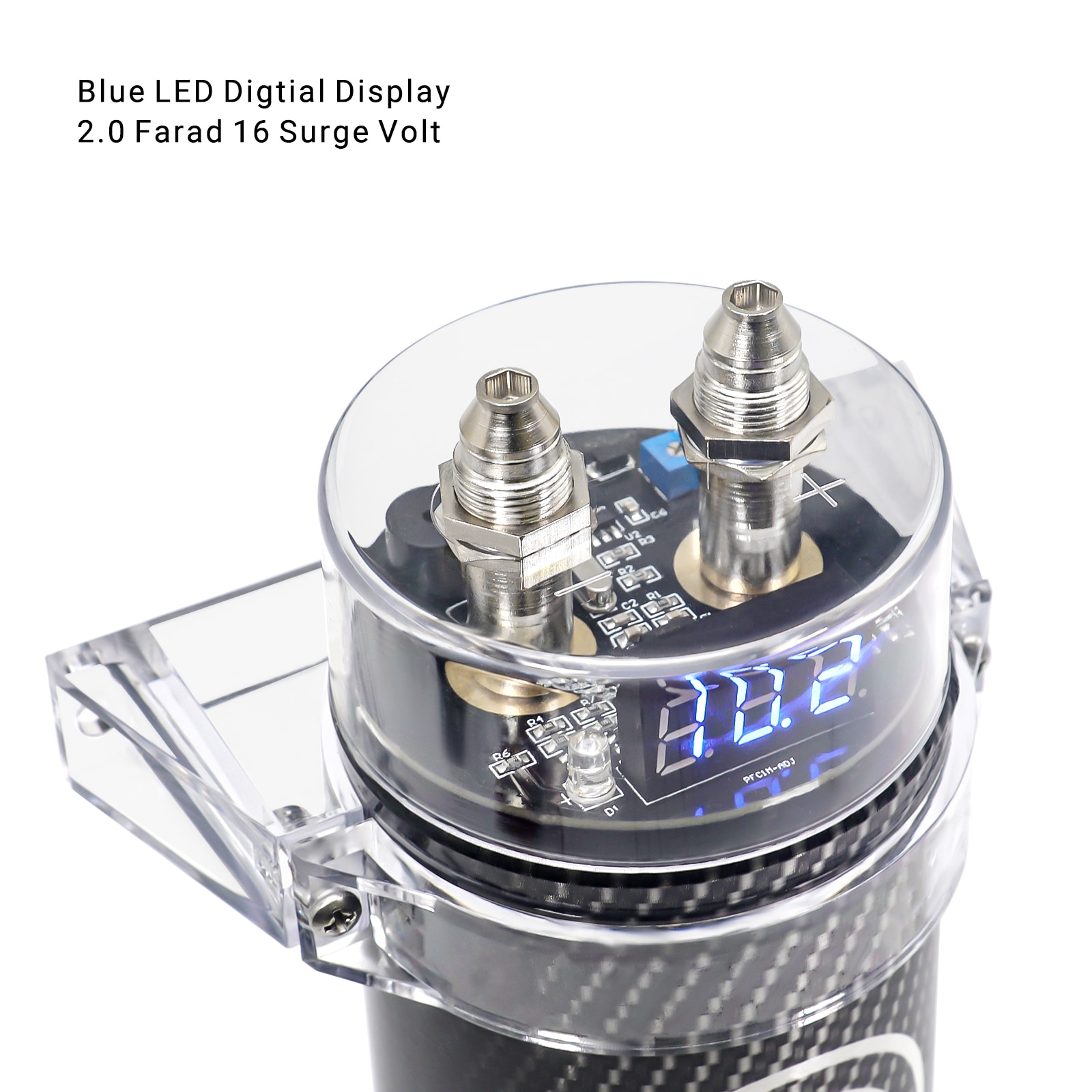 Condensator auto Recoil, 2 Farazi, display digital, negru - eMAG.ro