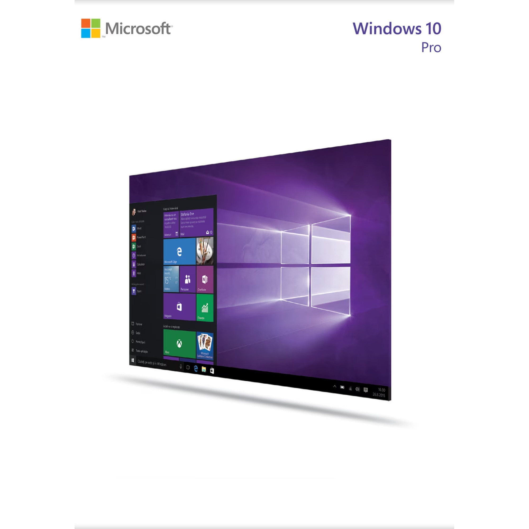 Microsoft Windows 10 Pro, 32/64 bit, Multilanguage, Retail, Medialess ...