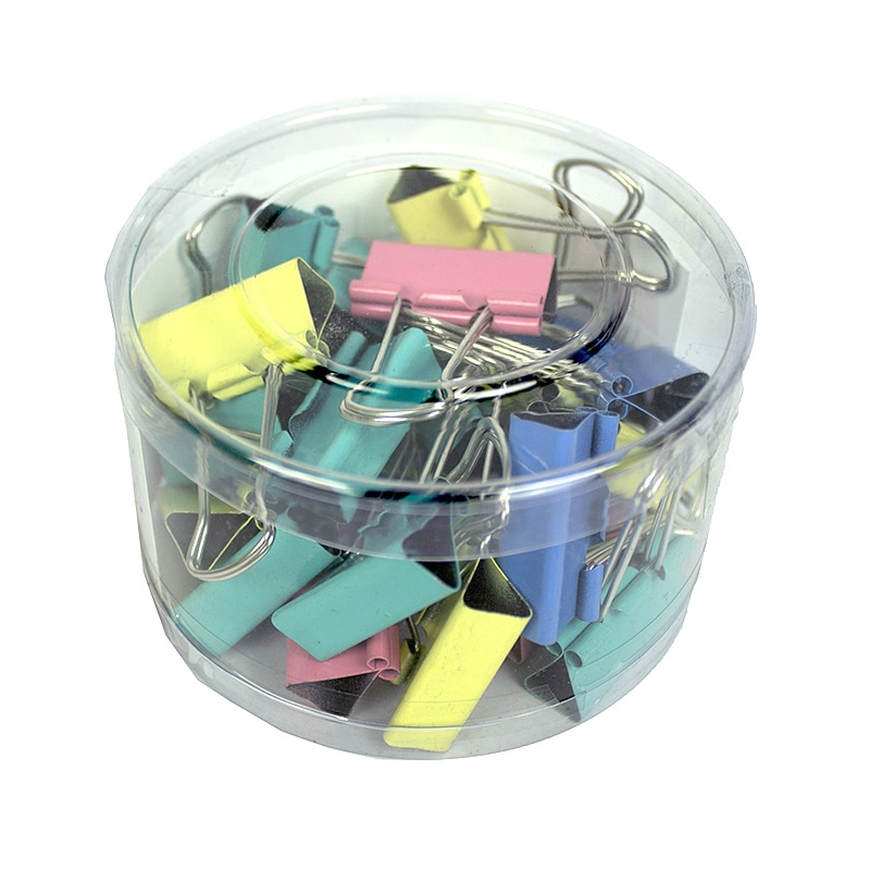Clip metalic Binder Clips 32 mm color EvOffice 24buc/set - eMAG.ro