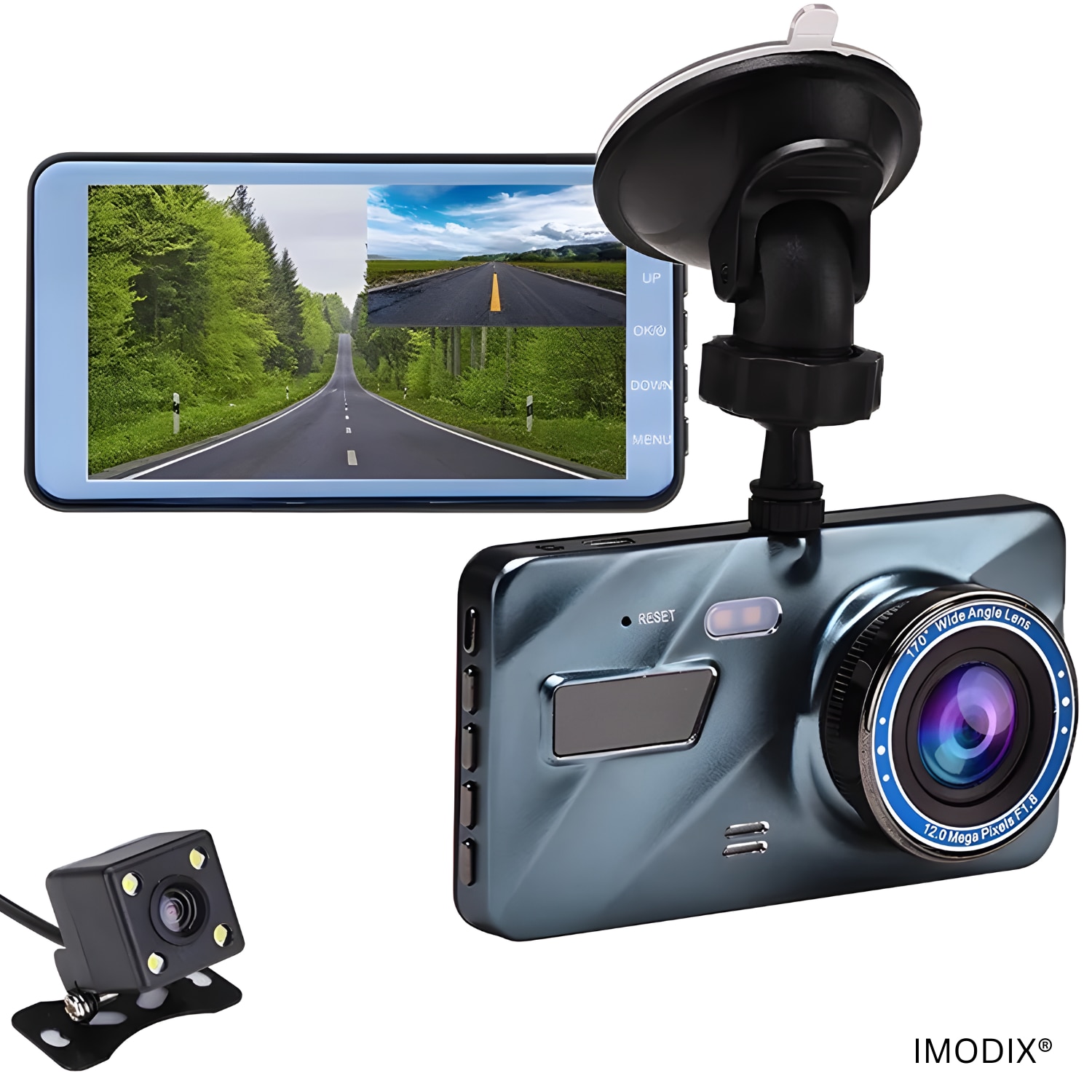 Camera Video De Bord Auto, IMODIX®, Camera Marsarier, FULL-HD 1080P ...