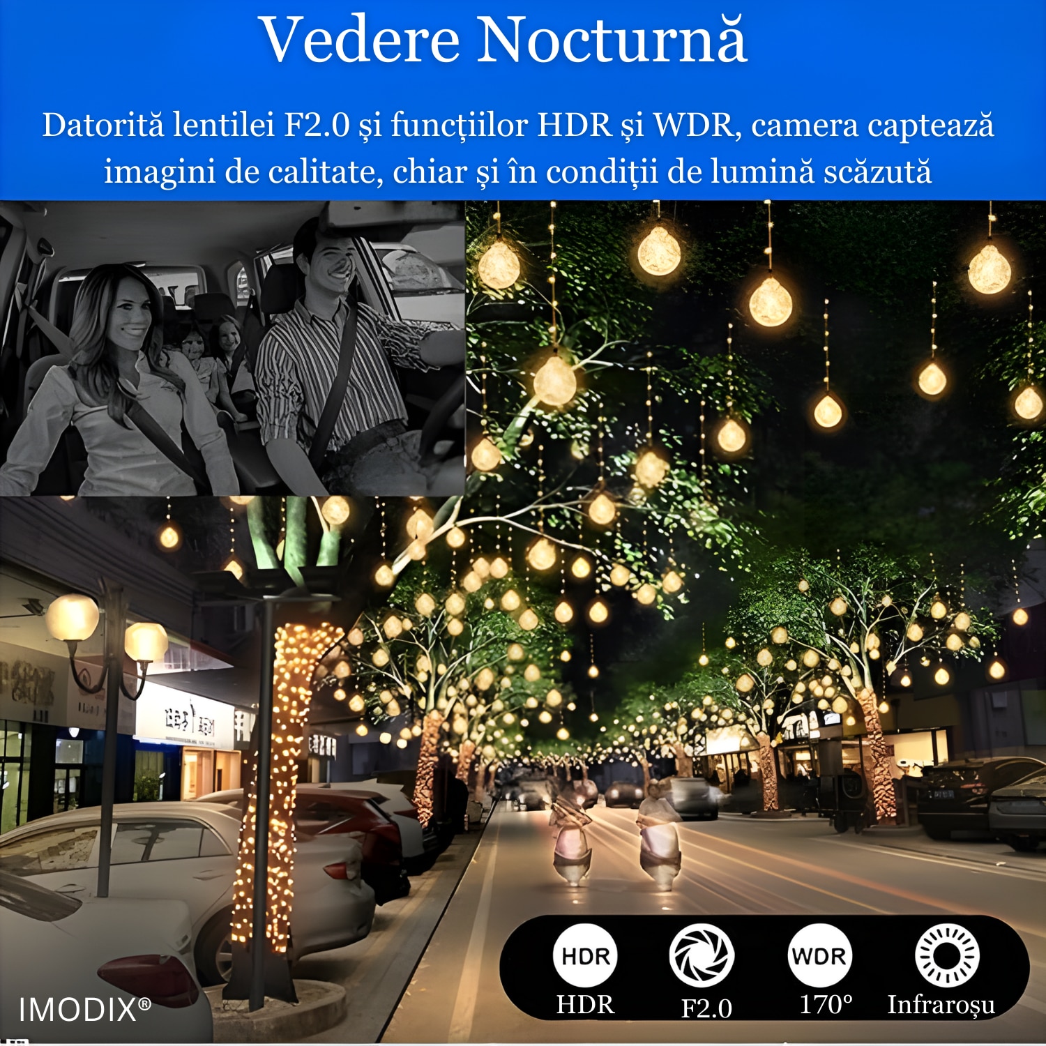 Camera Video Auto DVR Duala, IMODIX®, Full HD, Rezolutie 1080p, Ecran ...