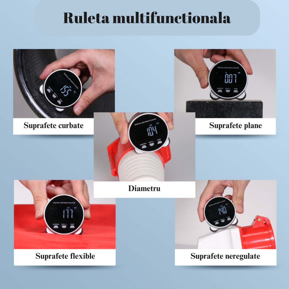 Ruleta electronica digitala 200m, incarcare USB, ecran LCD, inalta ...