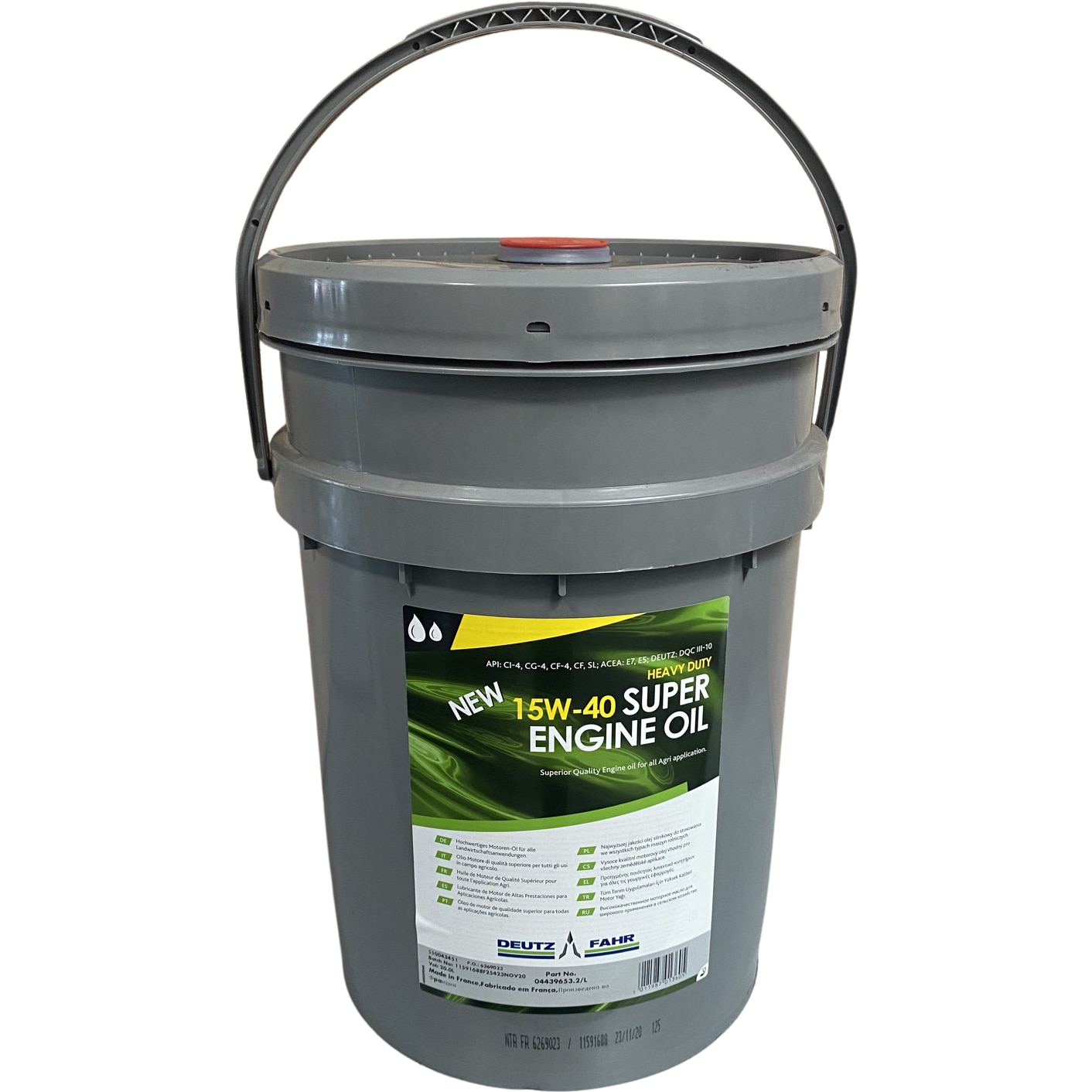 Ulei motor DEUTZ FAHR SUPER ENGINE OIL 15W40, volum 20 litri, mineral ...