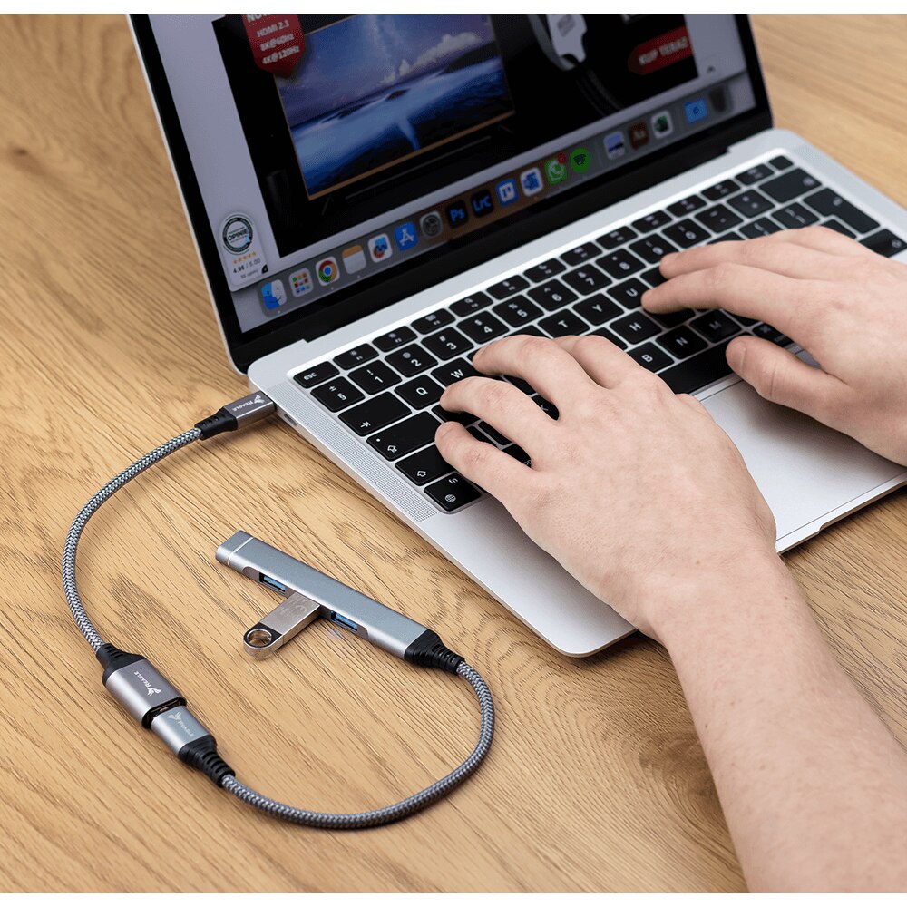 Hub cu 4 porturi USB 3.1 Hub de date ultraplat Reagle Splitter Port USB ...