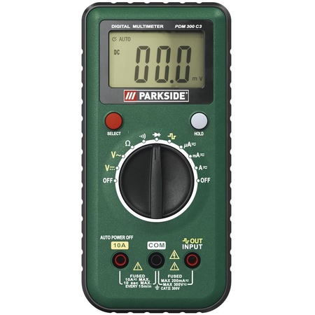 Digitális multiméter Parkside PDM 300 C3, LCD kijelző - eMAG.hu