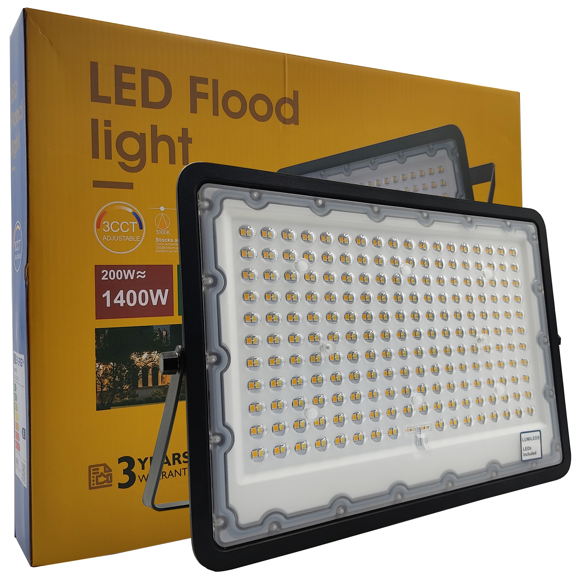 Proiector LED 200W (1400W) Exterior, 22000Lm, IP65 Rezistent la apa ...