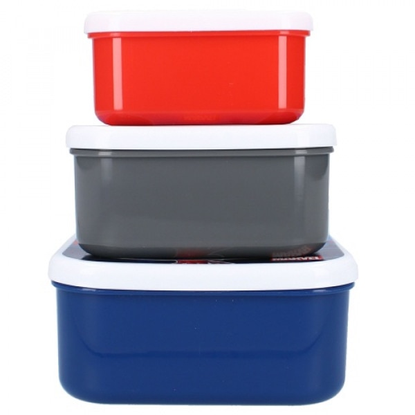 Caserola alimente pentru copii set lunch box 3 in 1 Spiderman, 12 x 12 ...
