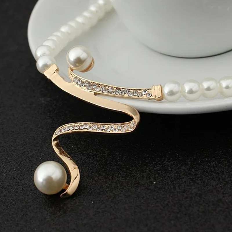 Set bijuterii dama, colier si cercei din margele, model fashion elegant ...