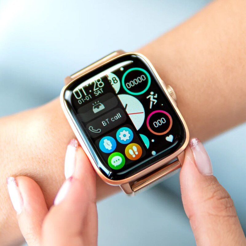 Ceas smartwatch Infitime SQM, ecran 1.9", Apeluri Bluetooth, SMS ...