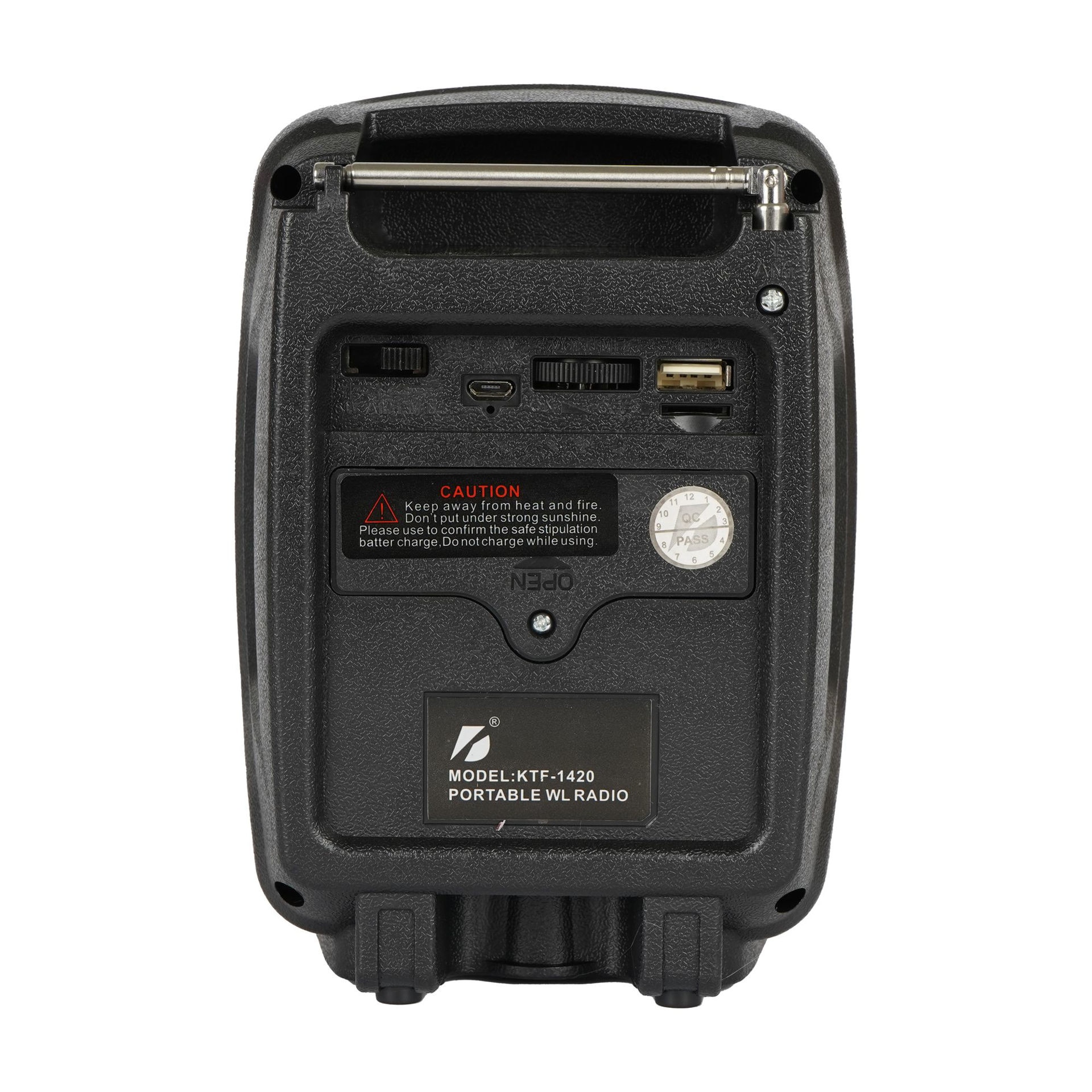 Boxa Portabila Cu Radio si acumulator, Scop®, FM/AM/SW, conexiune ...