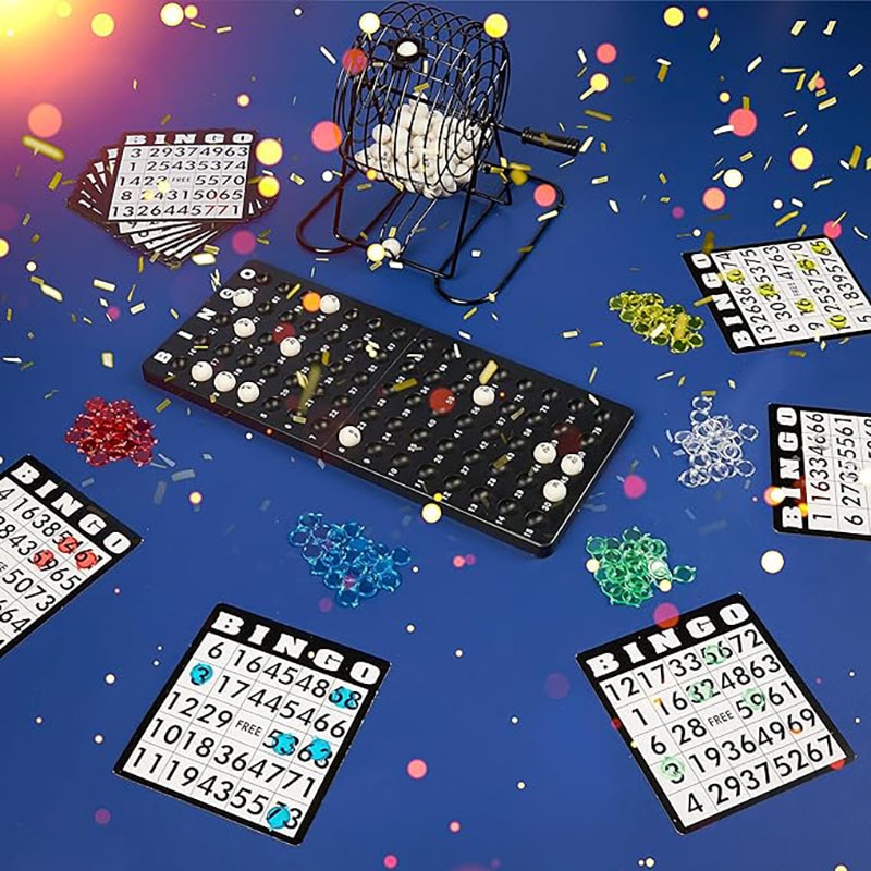 Set joc bingo, Cu sfera metalica, Multicolor - eMAG.ro