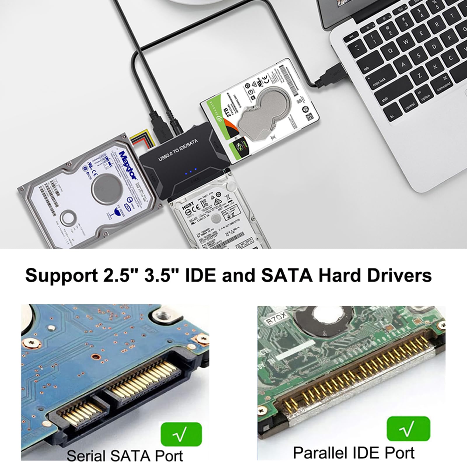 Adaptor SATA/IDE, Begleri, USB 3.0, Negru - eMAG.ro