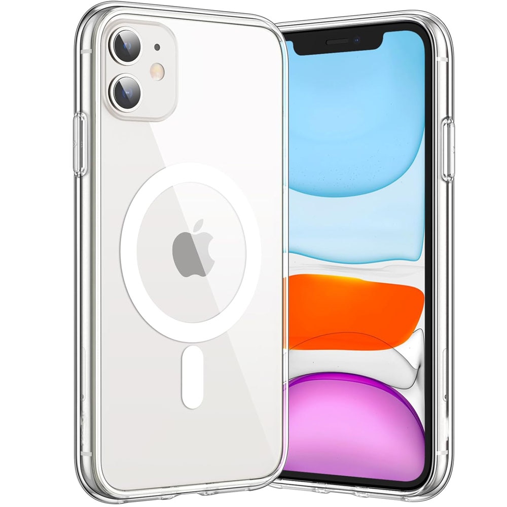 Husa de protectie, Compatibil cu iPhone 11, MagSafe, TPU, Transparent ...
