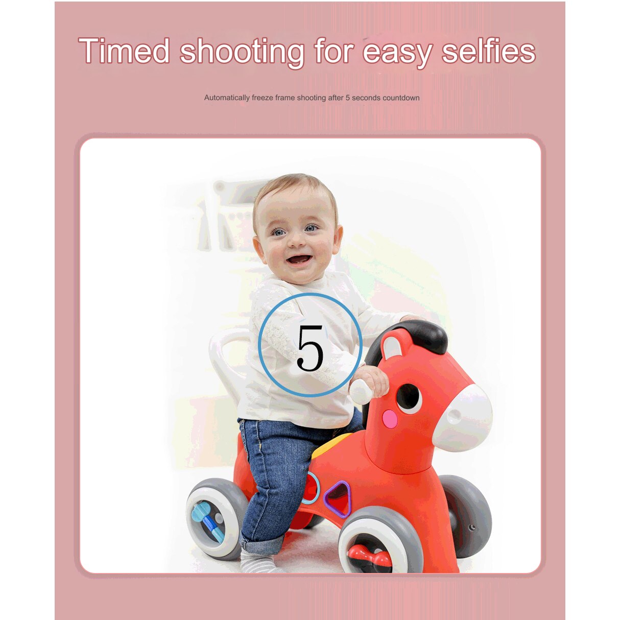 Mini camera digitala de desene animate, SIHOiSi, Roz - eMAG.ro