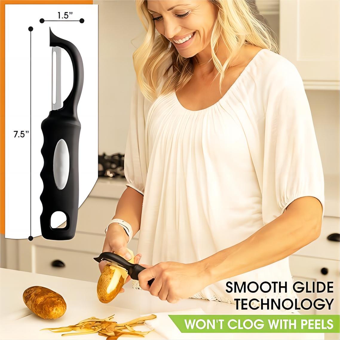 Dispozitiv pentru decojire legume si fructe, Otel inoxidabil, usor si ...