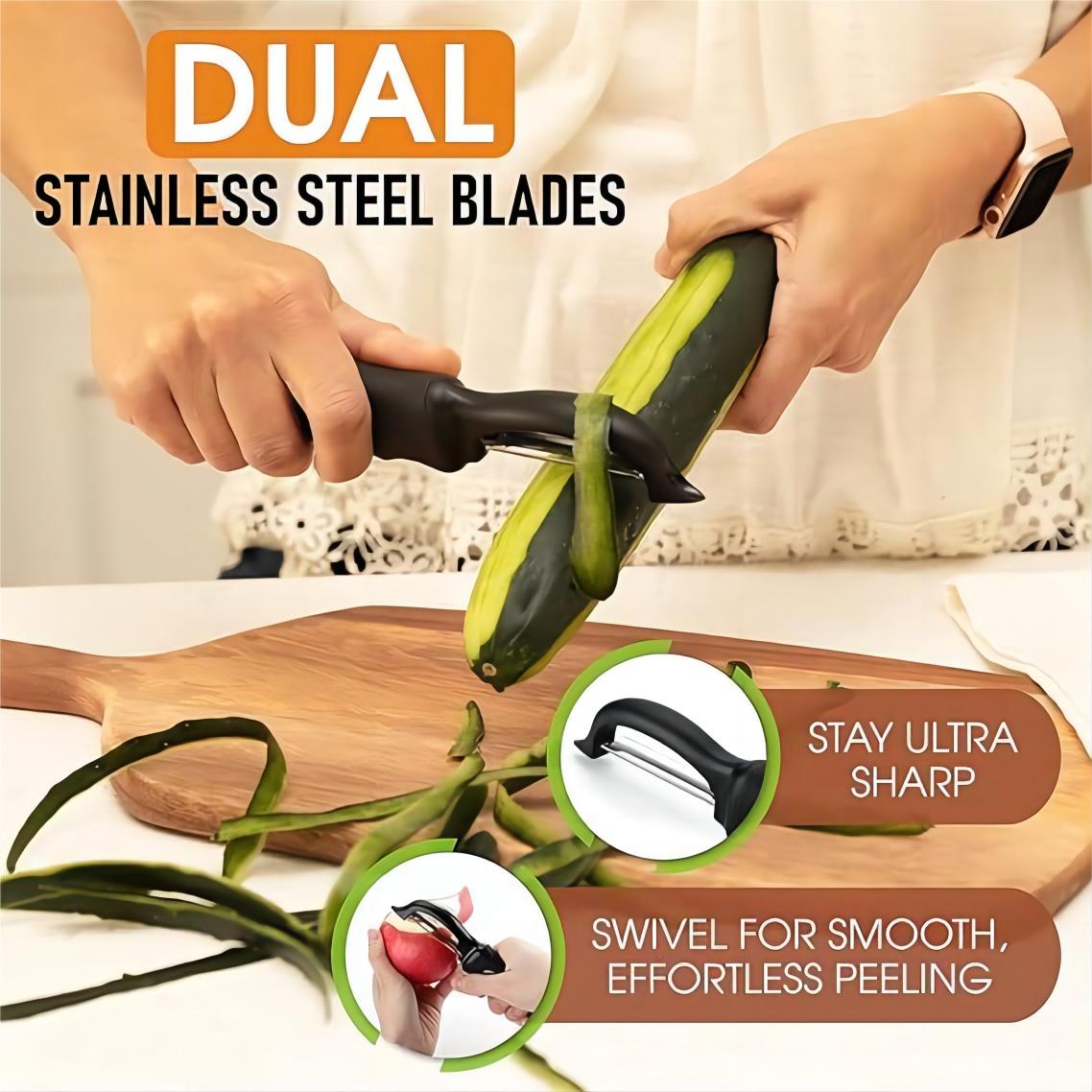 Dispozitiv pentru decojire legume si fructe, Otel inoxidabil, usor si ...