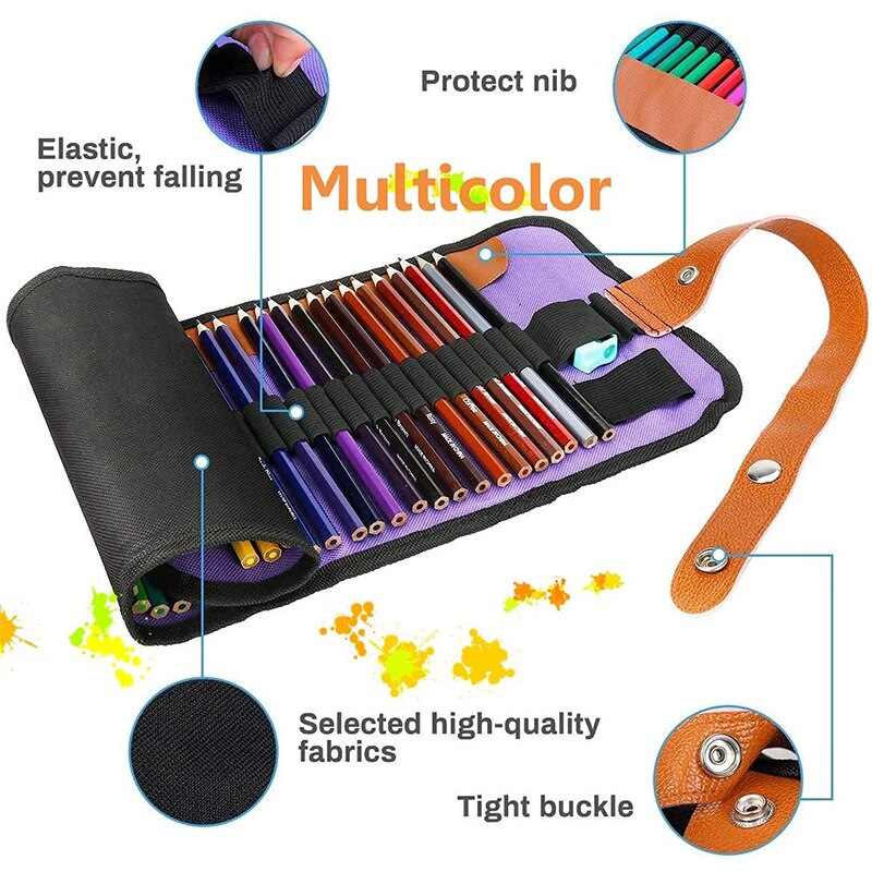 Set de creioane colorate, JESWO, Lemn, Multicolor - eMAG.ro