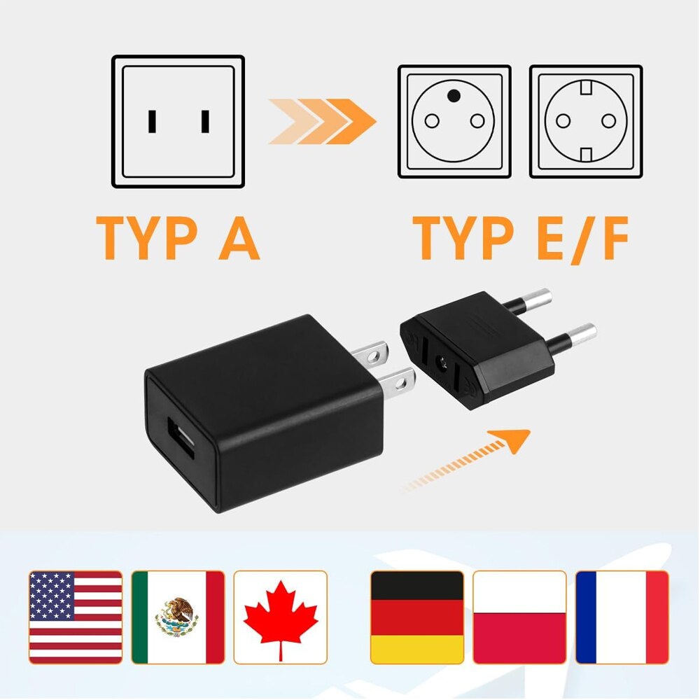 Комплект адаптери Aieve *0352139 8865-18, US/американски към EU ...