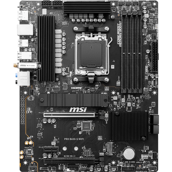 Placa de baza MSI PRO B650-S WIFI, Socket AM5, DDR5, ATX - eMAG.ro Placa de baza MSI PRO B650-S WIFI, Socket AM5, DDR5, ATX - eMAG.ro