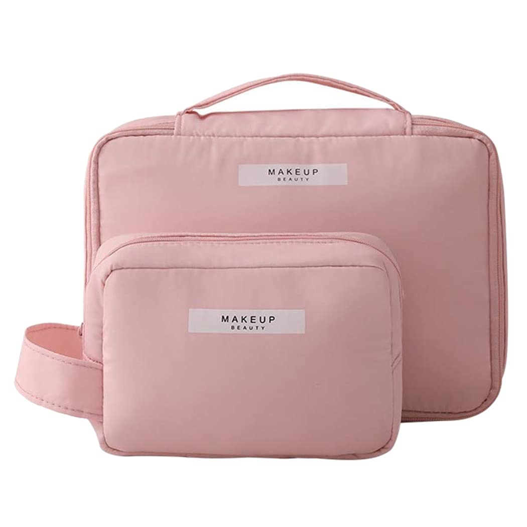 Set voiaj, Geanta Cosmetice si Portfard, Impermeabil, Roz - eMAG.ro