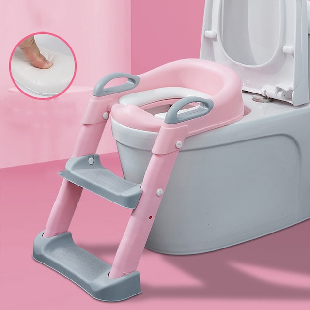 Reductor wc cu scarita pliabila, Roz - eMAG.ro