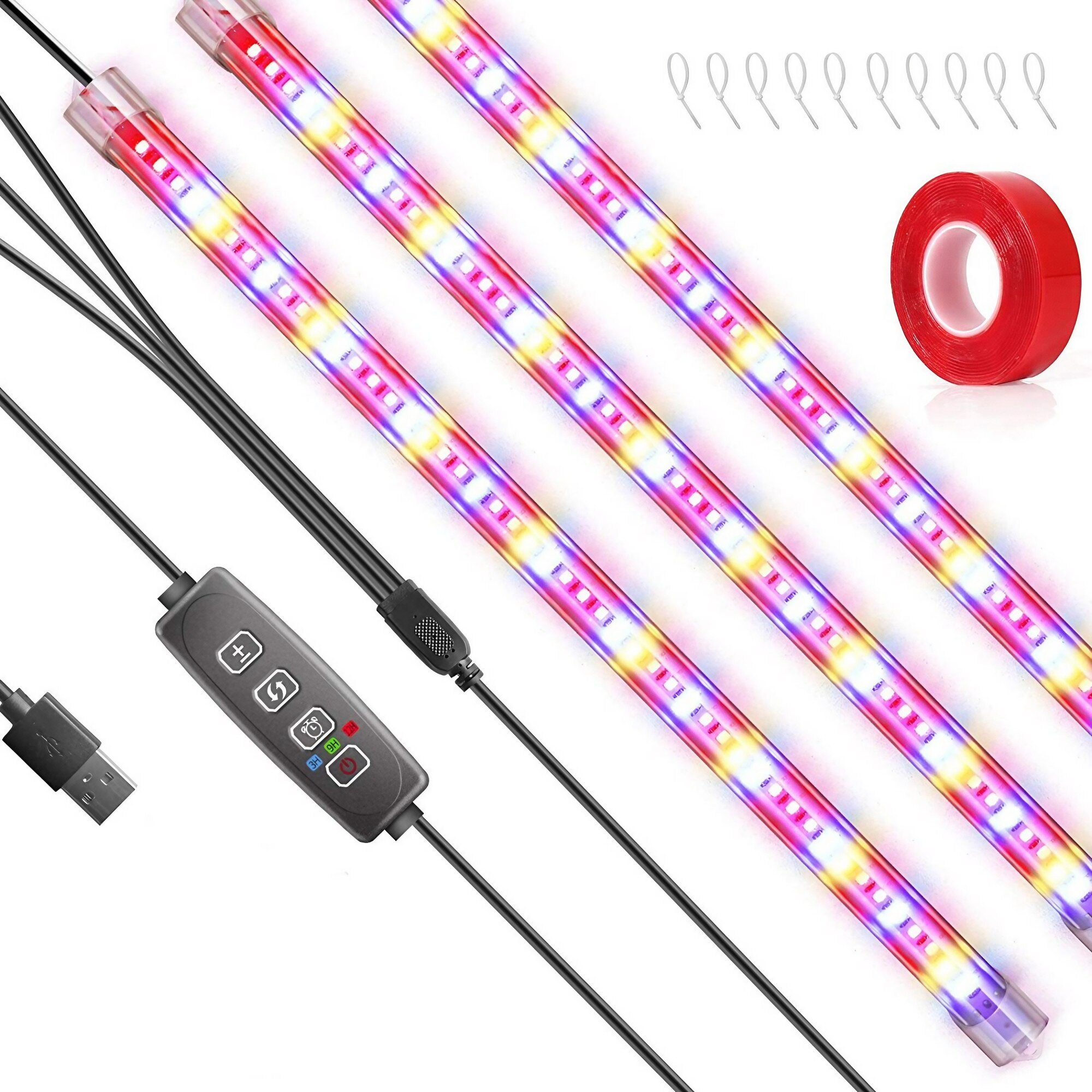 Kit 3 benzi LED pentru cresterea plantelor AxaCube®, 144 leduri, 22.5 W ...