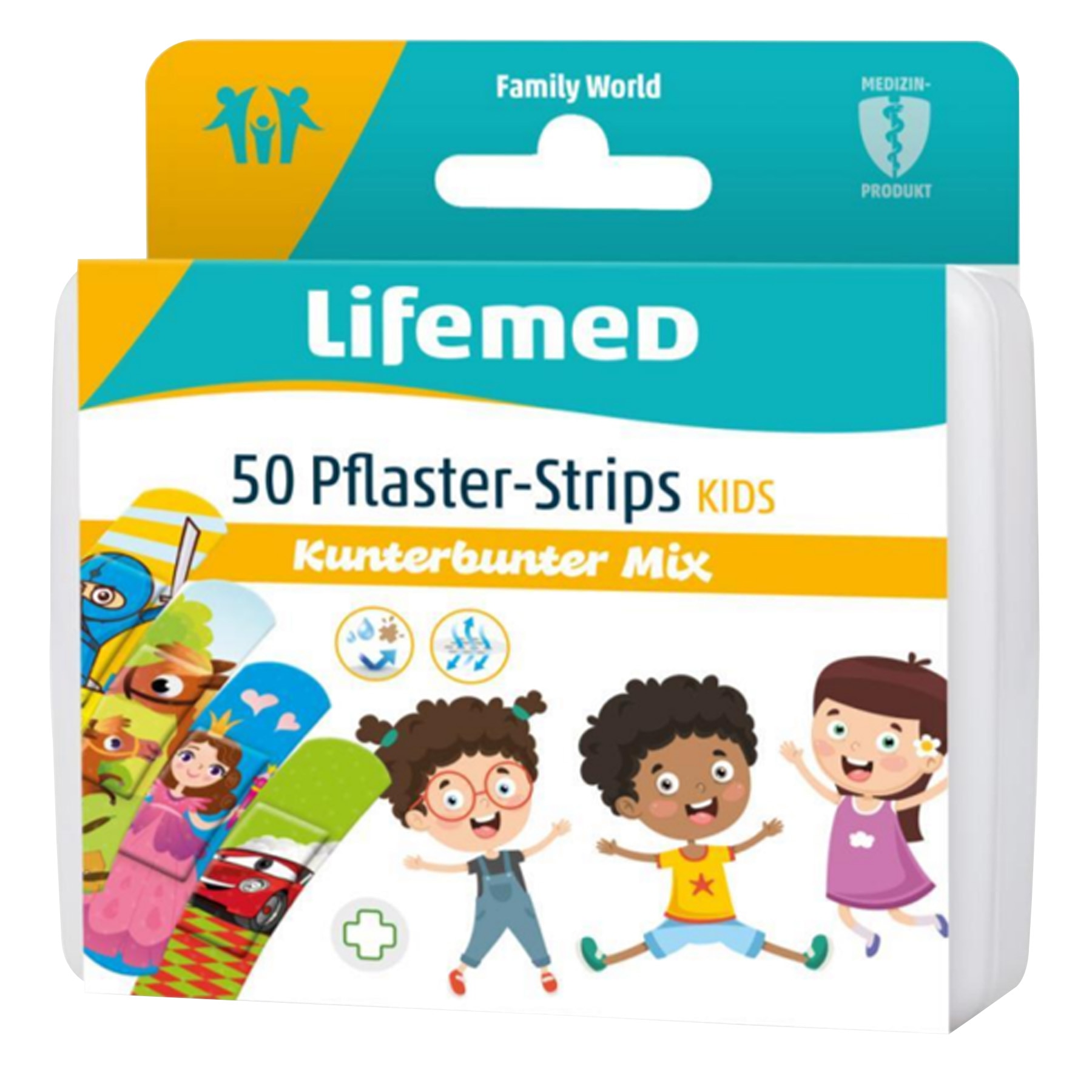 Set 50 plasturi autoadezivi pentru copii Lifemed, 3 teme - eMAG.ro