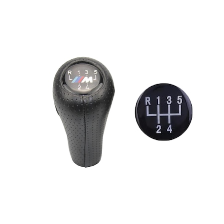 Топка за скоростен лост, кожен, BMW 1 3 E30 E36 E46 E90 E91 E92 E93 E81 E82 E87 E88, Черен - eMAG.bg