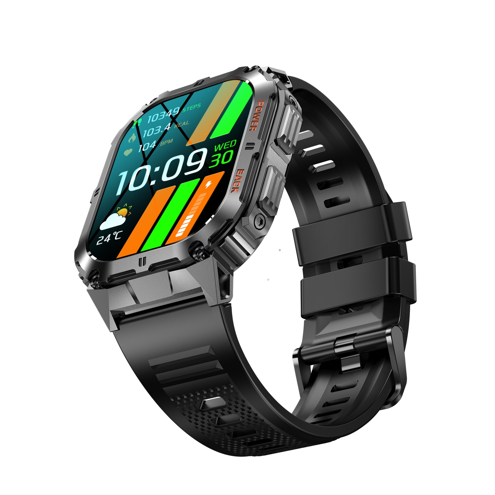 Ceas Smartwatch Barbati TechONE® K61 Pro Big Square, AMOLED 1.96 Inch ...