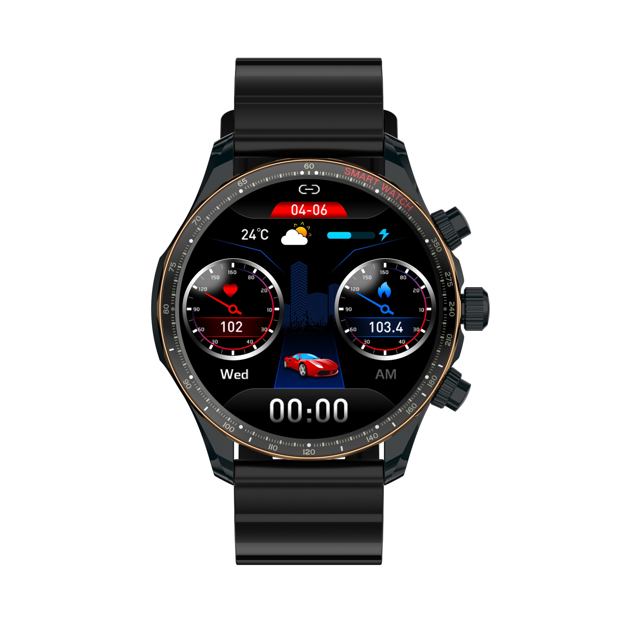 Ceas Smartwatch Barbati Wonlex® DW14 Royal Oak, AMOLED 1.43 Inch Rotund ...