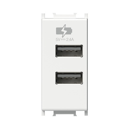 Priza Usb Dubla Tem Max. 2400 Mah, 1 Modul, Alba - eMAG.ro