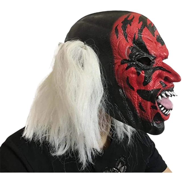 Masca horror Vrajitorul cu Fata Rosie si Par Alb, dupa personajul Scary ...