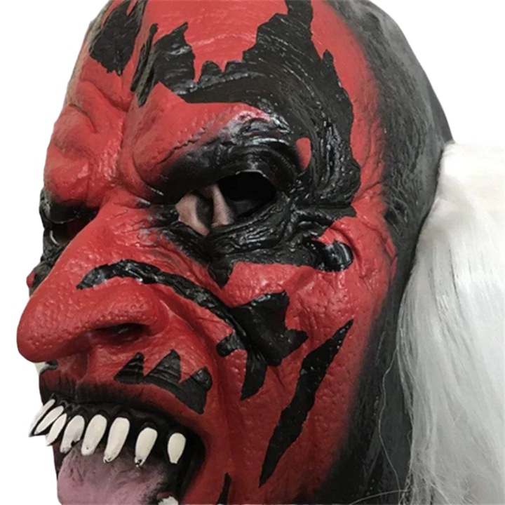 Masca horror Vrajitorul cu Fata Rosie si Par Alb, dupa personajul Scary ...