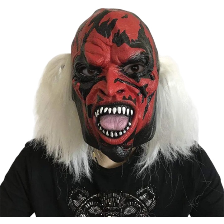 Masca horror Vrajitorul cu Fata Rosie si Par Alb, dupa personajul Scary ...