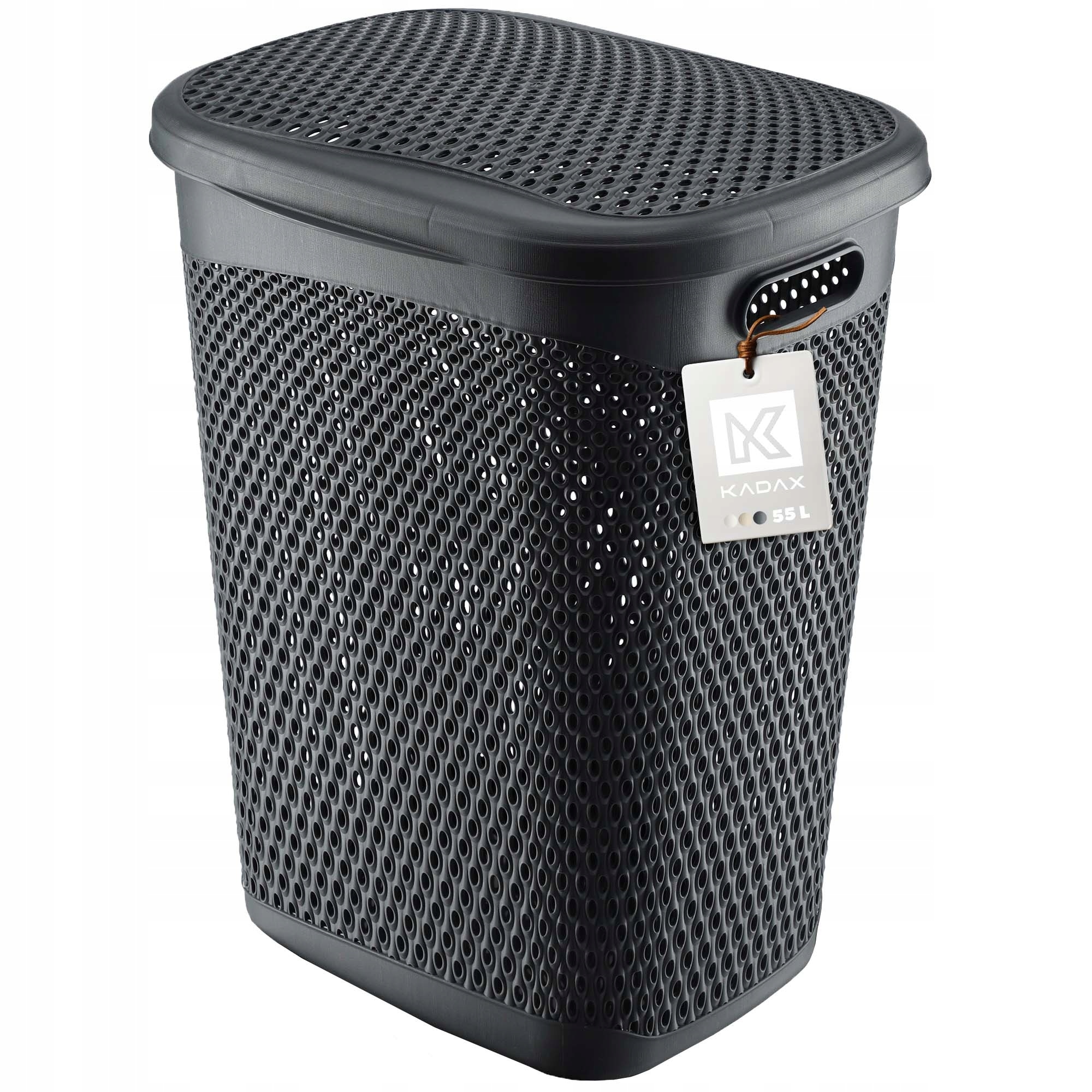 Cos de rufe cu capac, KADAX, Plastic, 55L, Negru - eMAG.ro