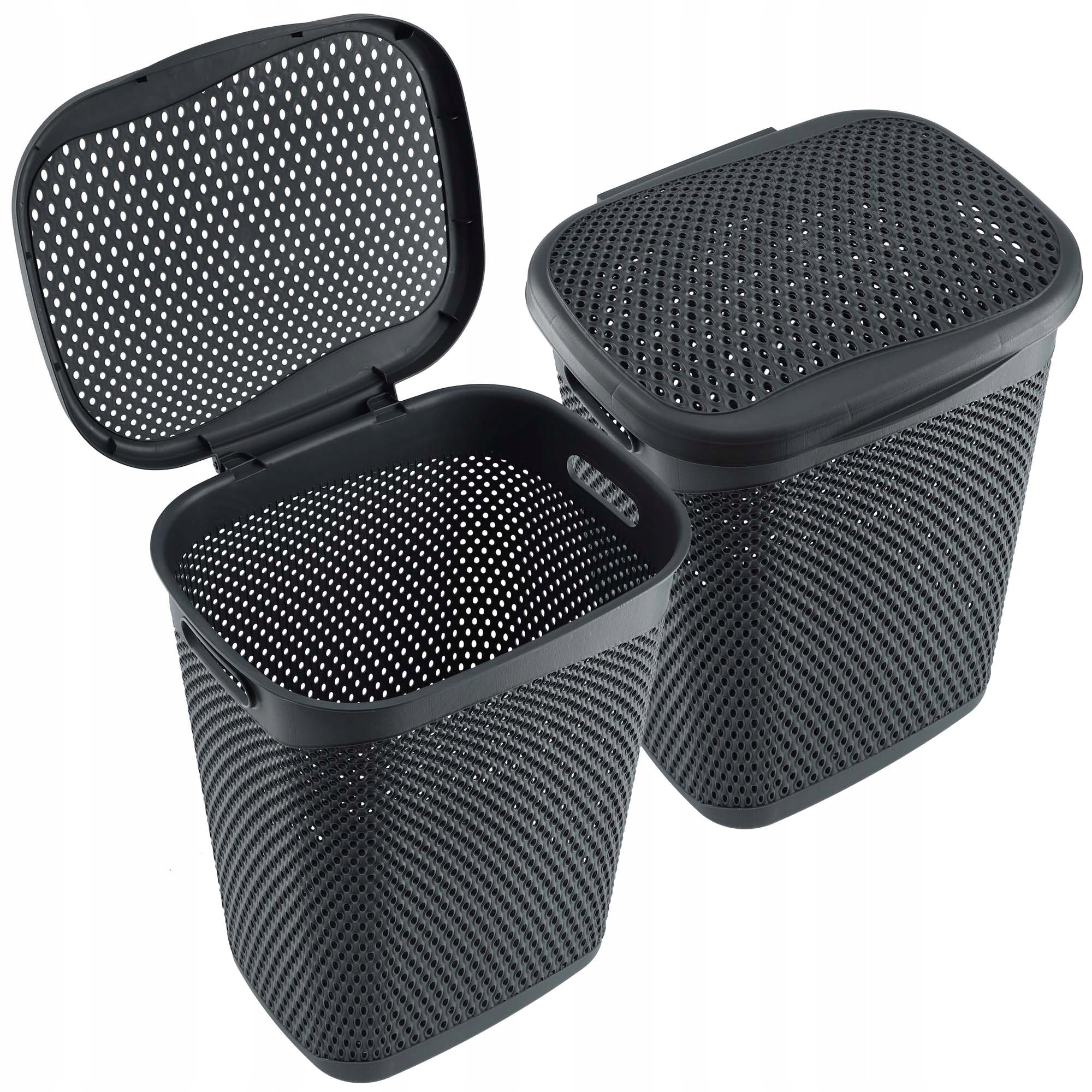 Cos de rufe cu capac, KADAX, Plastic, 55L, Negru - eMAG.ro