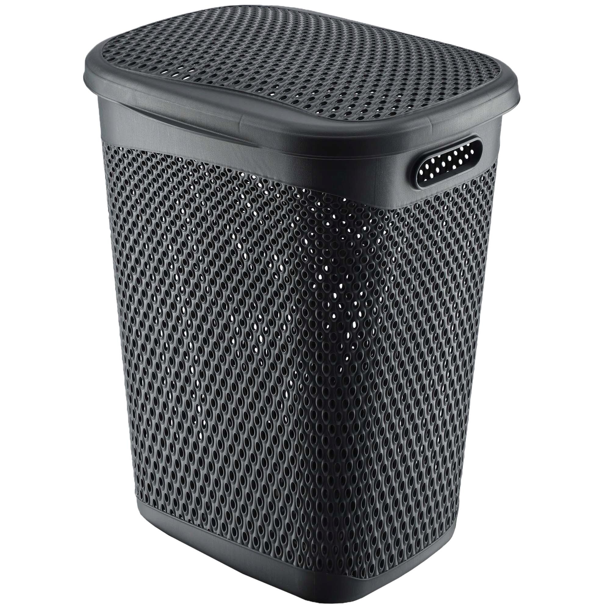 Cos de rufe cu capac, KADAX, Plastic, 55L, Negru - eMAG.ro