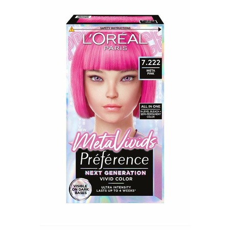 Vopsea de par, L'Oreal Paris, Metavivids 7.222, Roz - eMAG.ro